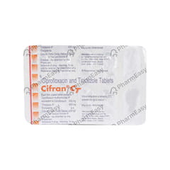 Cifran Ct Strip Of 10 Tablets - Uses, Side Effects, Dosage, Composition ...