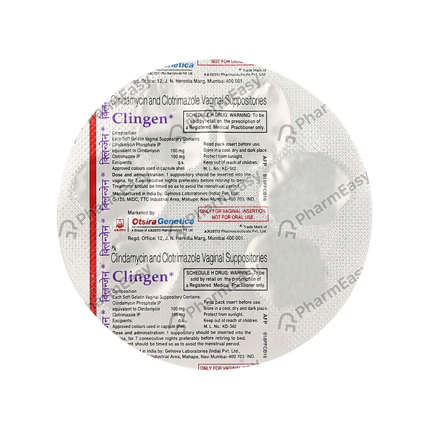 Buy Clingen Vaginal Suppository (7) Online at Flat 18% OFF* | PharmEasy