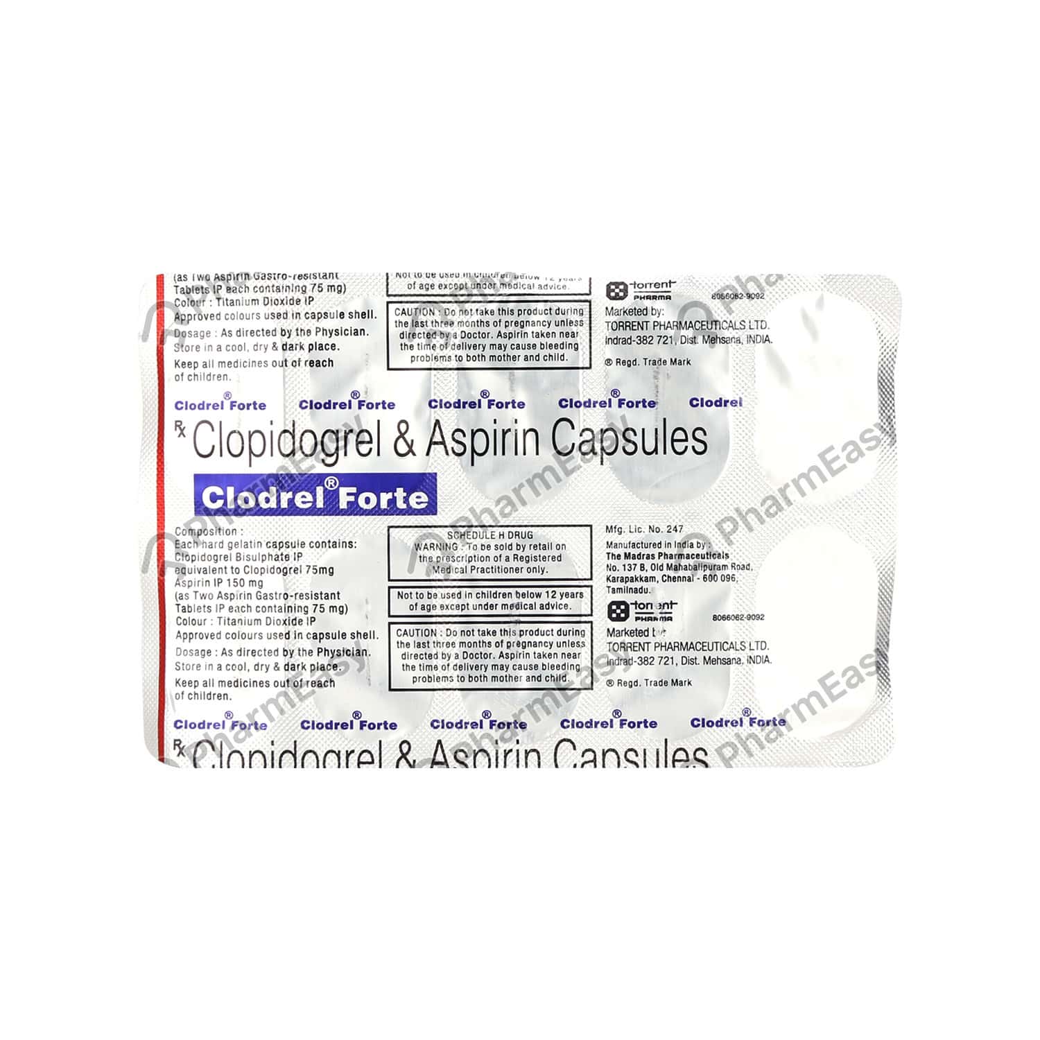 Clodrel Forte Strip Of 10 Capsules: Uses, Side Effects, Price & Dosage ...