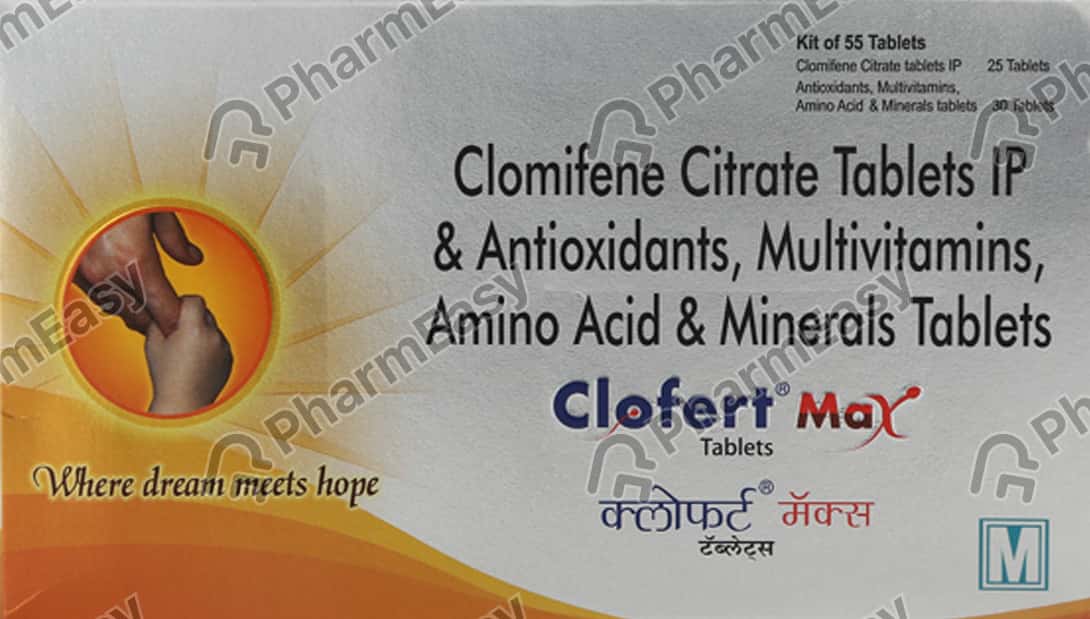 Clofert Max Strip Of 55 Tablet Combikits: Uses, Side Effects, Price ...