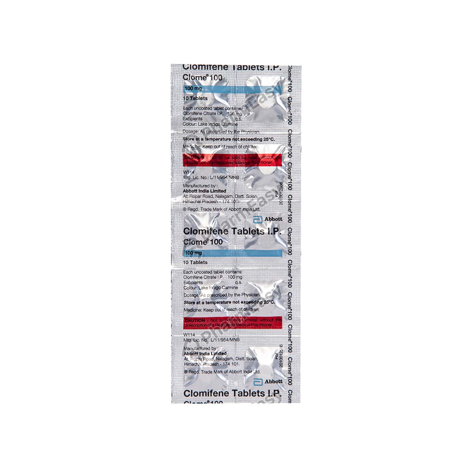 Buy Clome 100 MG Tablet (10) Online at Flat 18% OFF* | PharmEasy