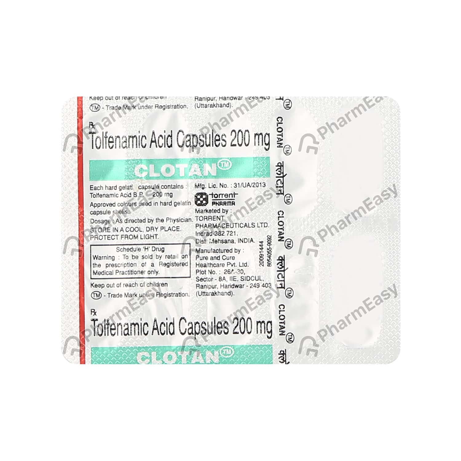 Buy Clotan 200 MG Capsule (10) Online at Flat 18% OFF* | PharmEasy