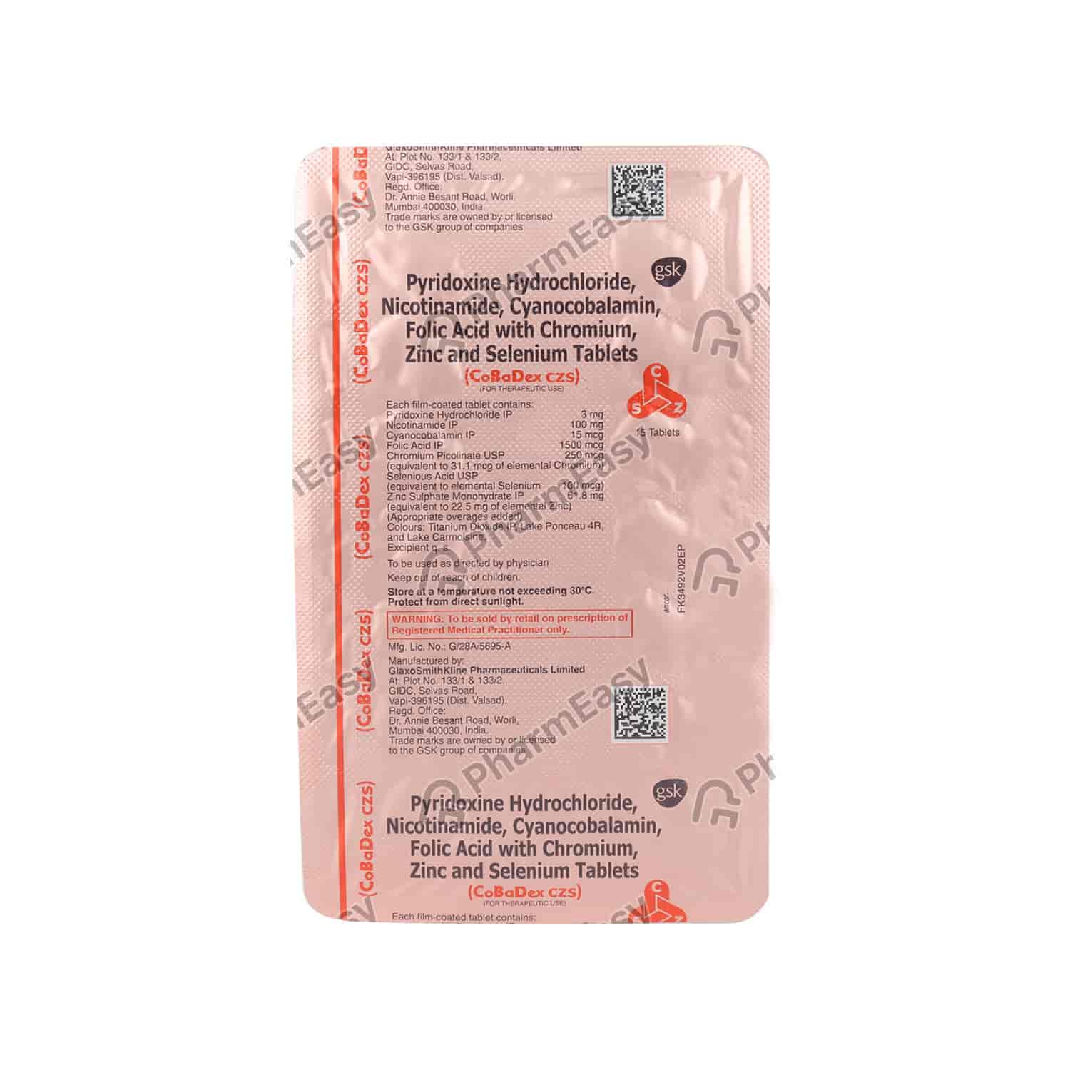 Buy Cobadex Czs Tab 15'S Online at Flat 18% OFF* | PharmEasy