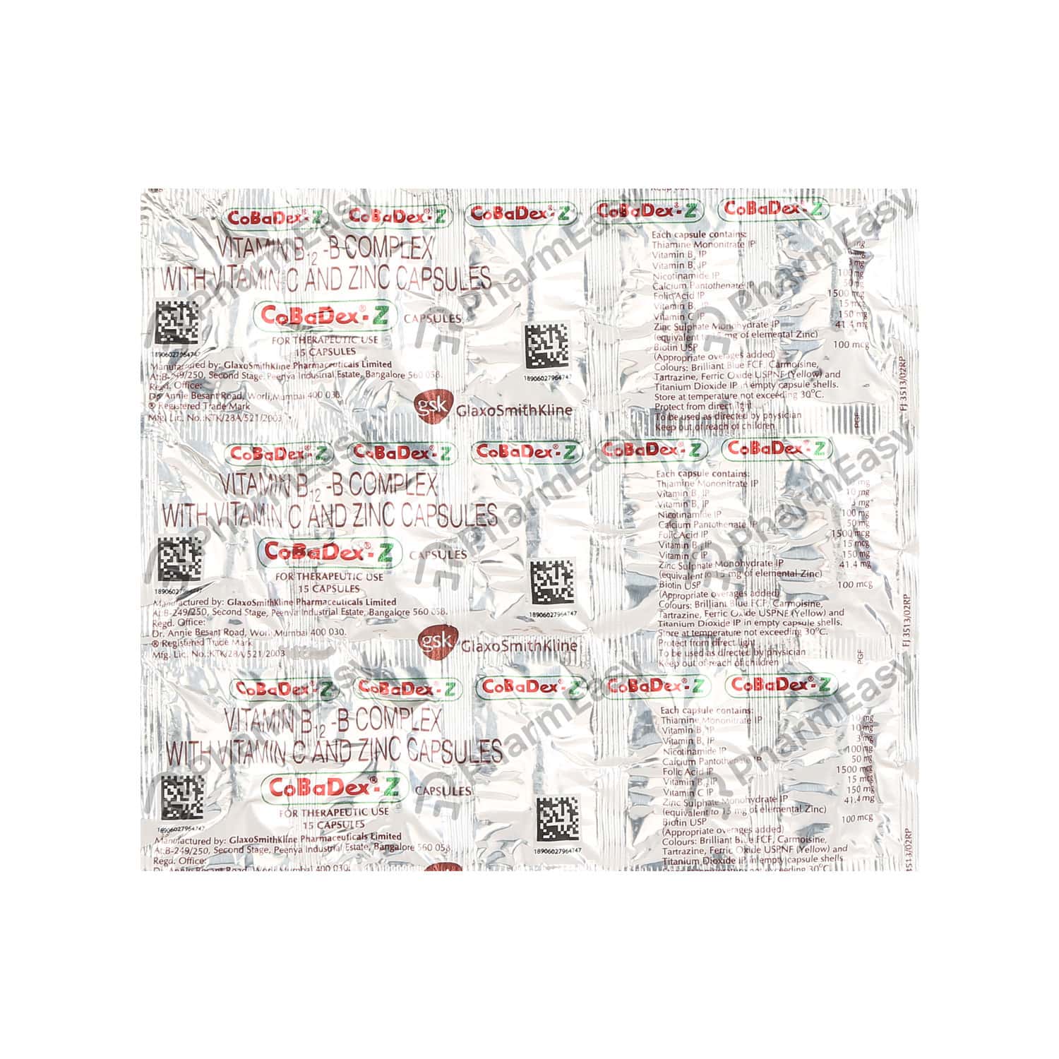 Buy Cobadex Z Capsules Online & Save Up to 24% at PharmEasy