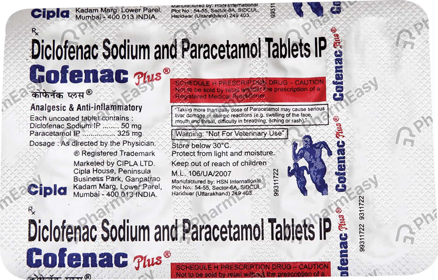 Cofenac Plus Strip Of 10 Tablets: Uses, Side Effects, Price & Dosage ...