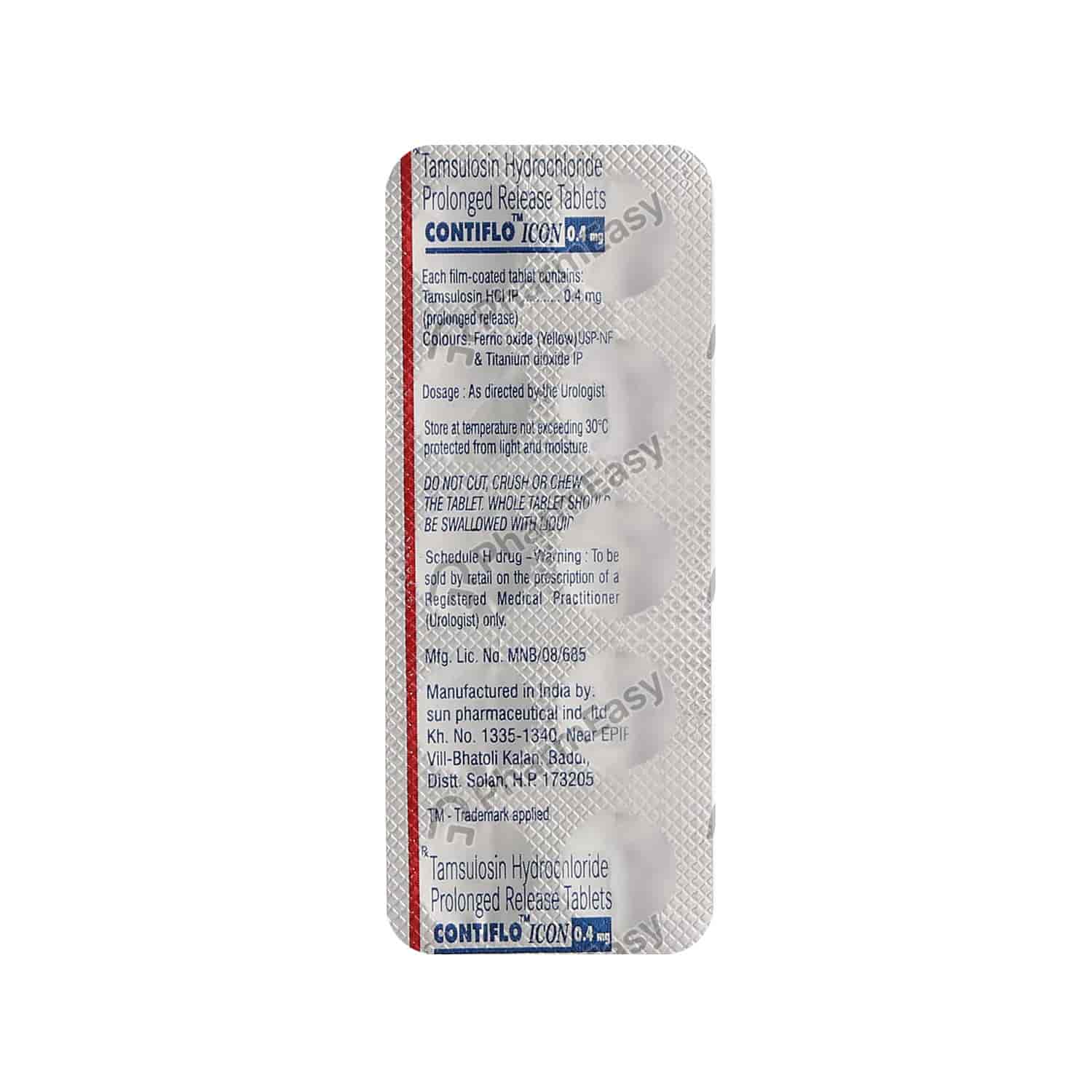 Buy Contiflo Icon 0.4mg Strip Of 10 Tablets Online at Flat 18% OFF ...