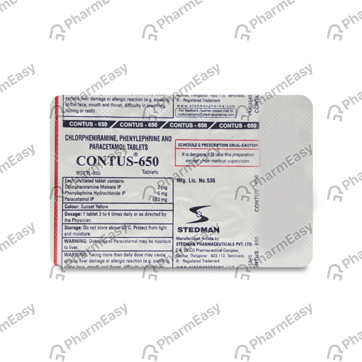 Contus-650 Tablet: Uses, Side-effects, Price, Dosage & More Info ...