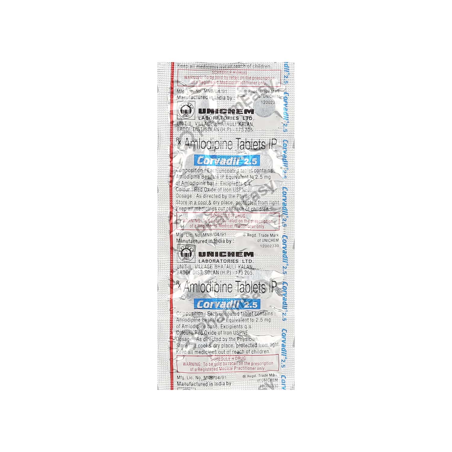 Buy Corvadil 2.5 MG Tablet (10) Online at Flat 18% OFF* | PharmEasy