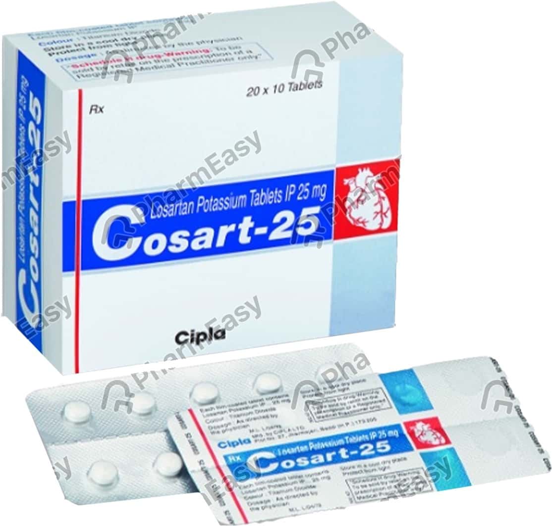 Cosart 25 MG Tablet (10): Uses, Side Effects, Price, Dosage ...