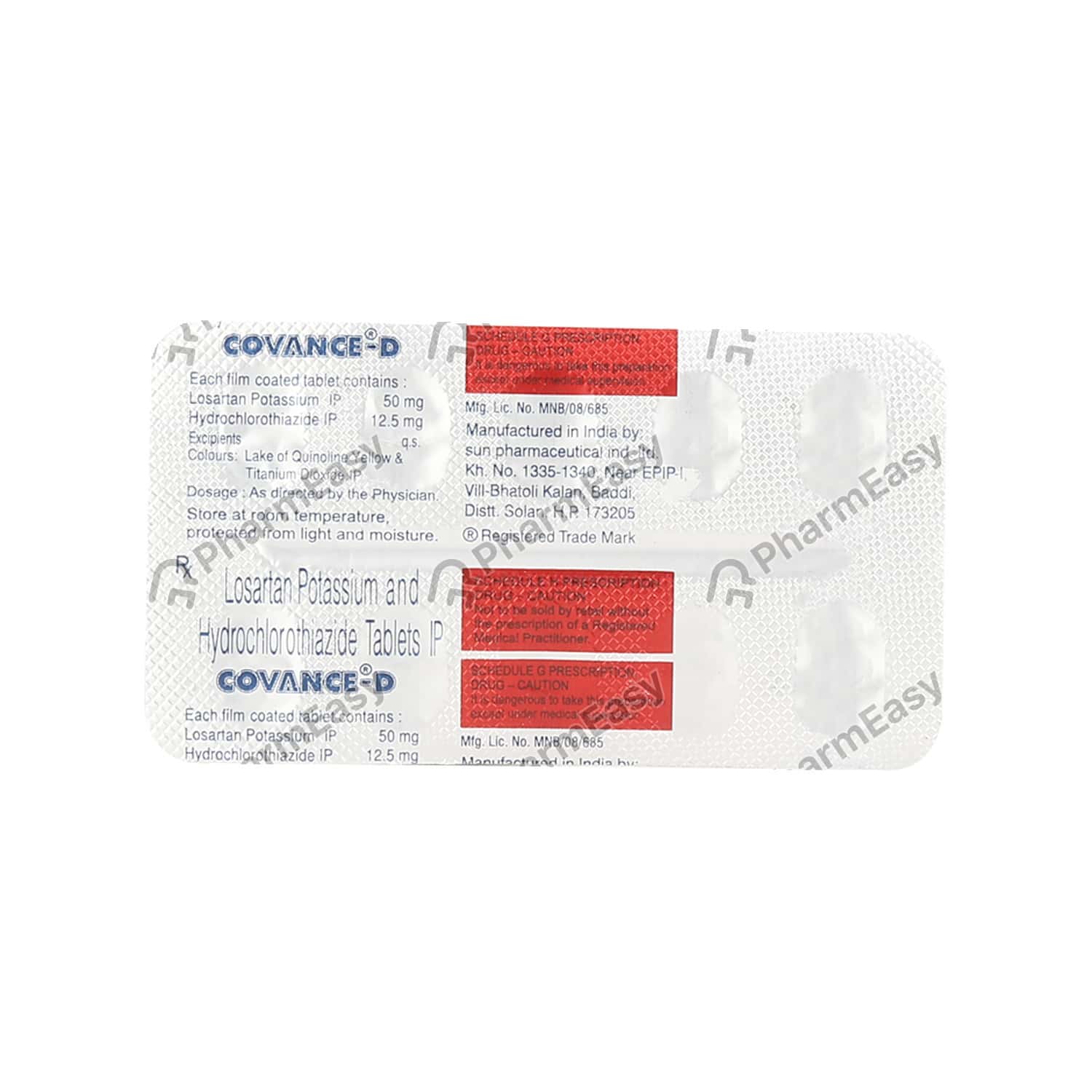 Covance D Strip Of 10 Tablets - Uses, Side Effects, Dosage, Composition ...
