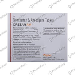 Cresar Am 40mg Tablet: Uses, Side Effects, Price & Dosage | PharmEasy