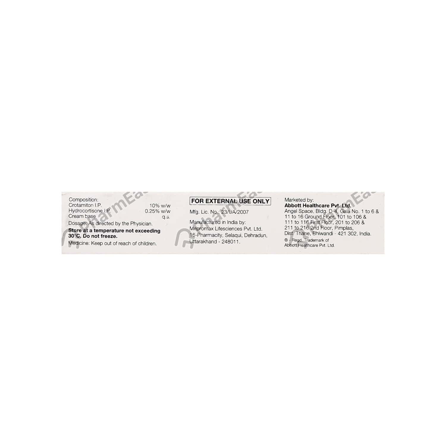 Crotorax Hc Cream 10gm - Uses, Side Effects, Dosage, Composition ...
