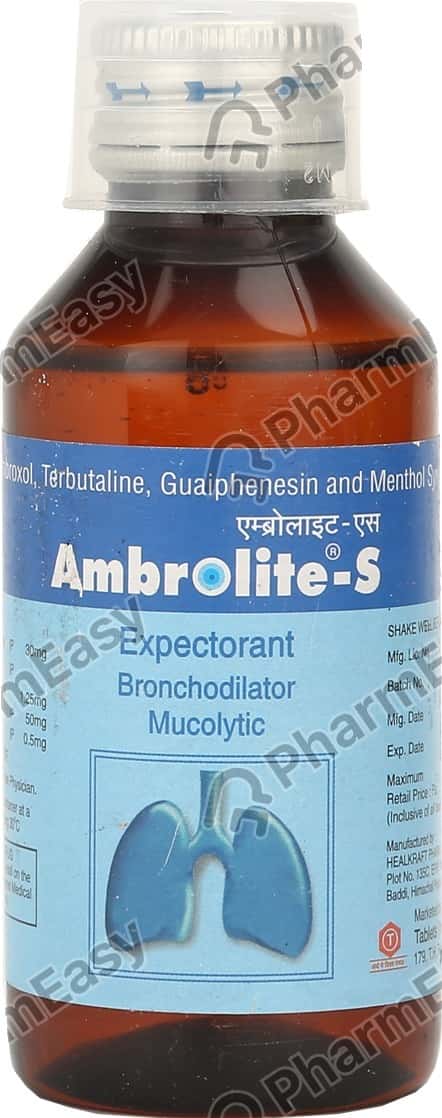 Ambrolite S Bottle Of 100ml Expectorant: Uses, Side Effects, Price ...