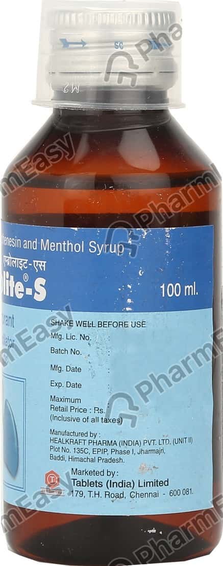 Ambrolite S Bottle Of 100ml Expectorant: Uses, Side Effects, Price ...