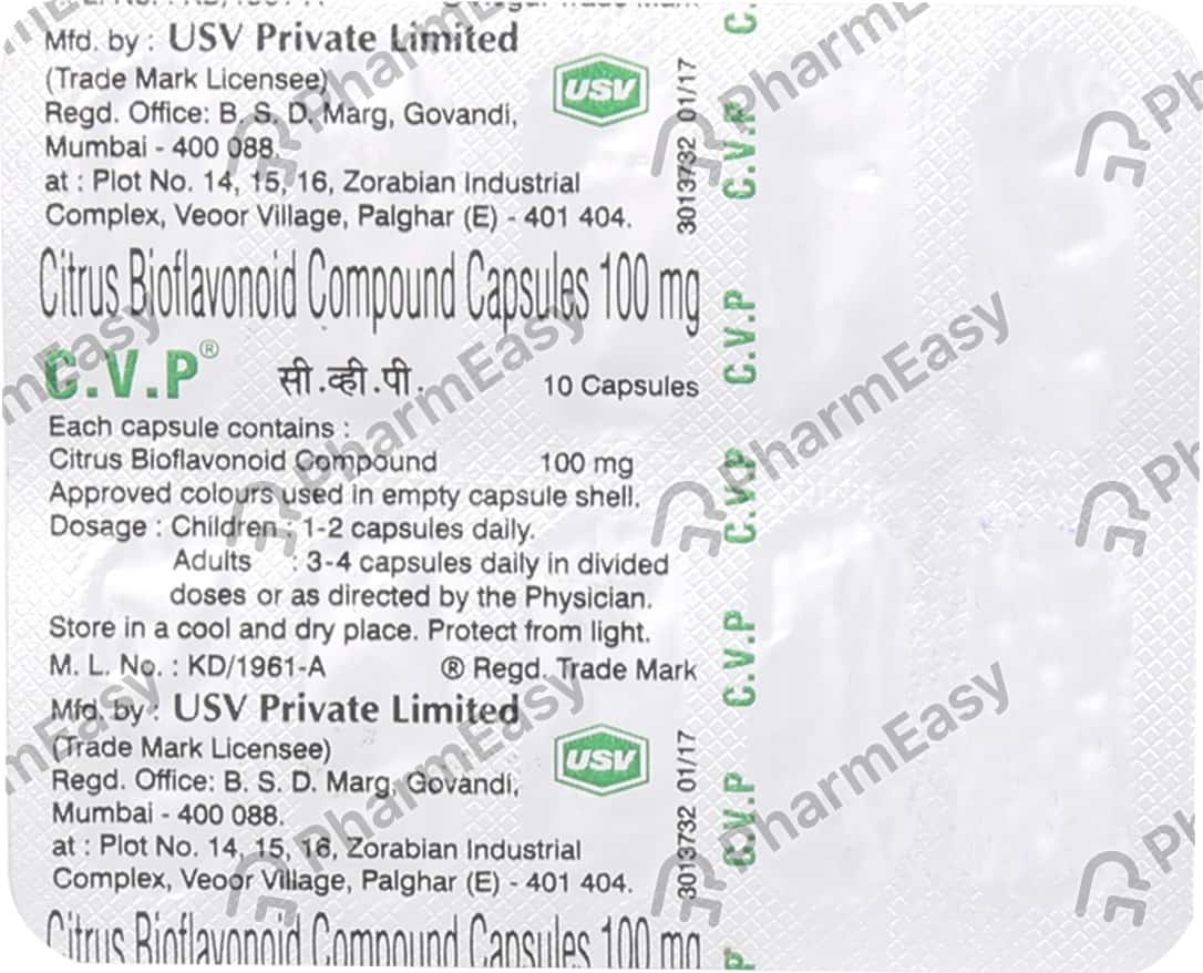 Buy Cvp Strip Of 10 Capsules Online & Save Up to 24% at PharmEasy