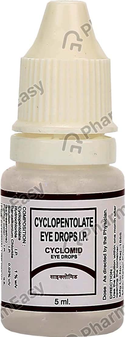 Cyclomid 1 %W/V Eye Drop (5): Uses, Side Effects, Price & Dosage ...