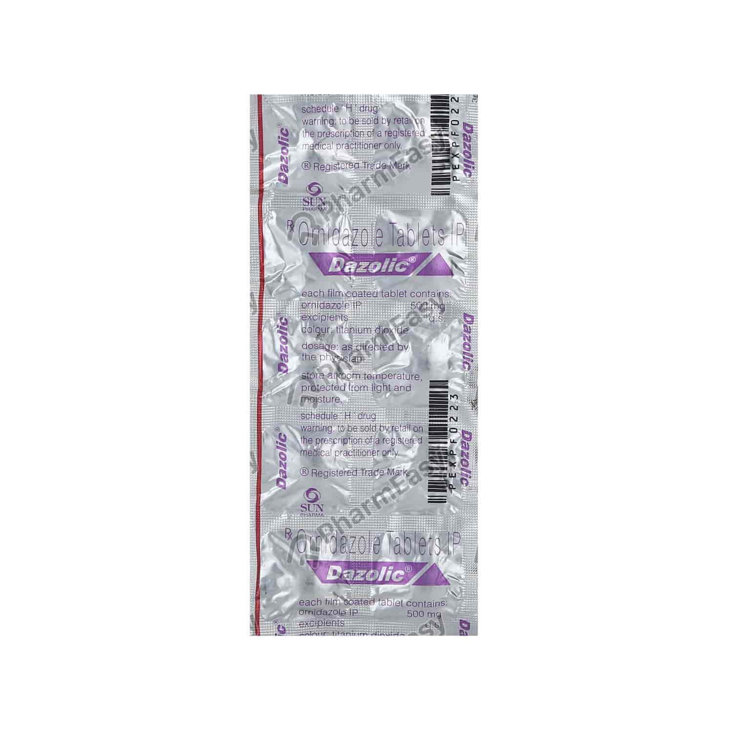 Dazolic 500mg Tablet - Uses, Side Effects, Dosage, Composition & Price ...