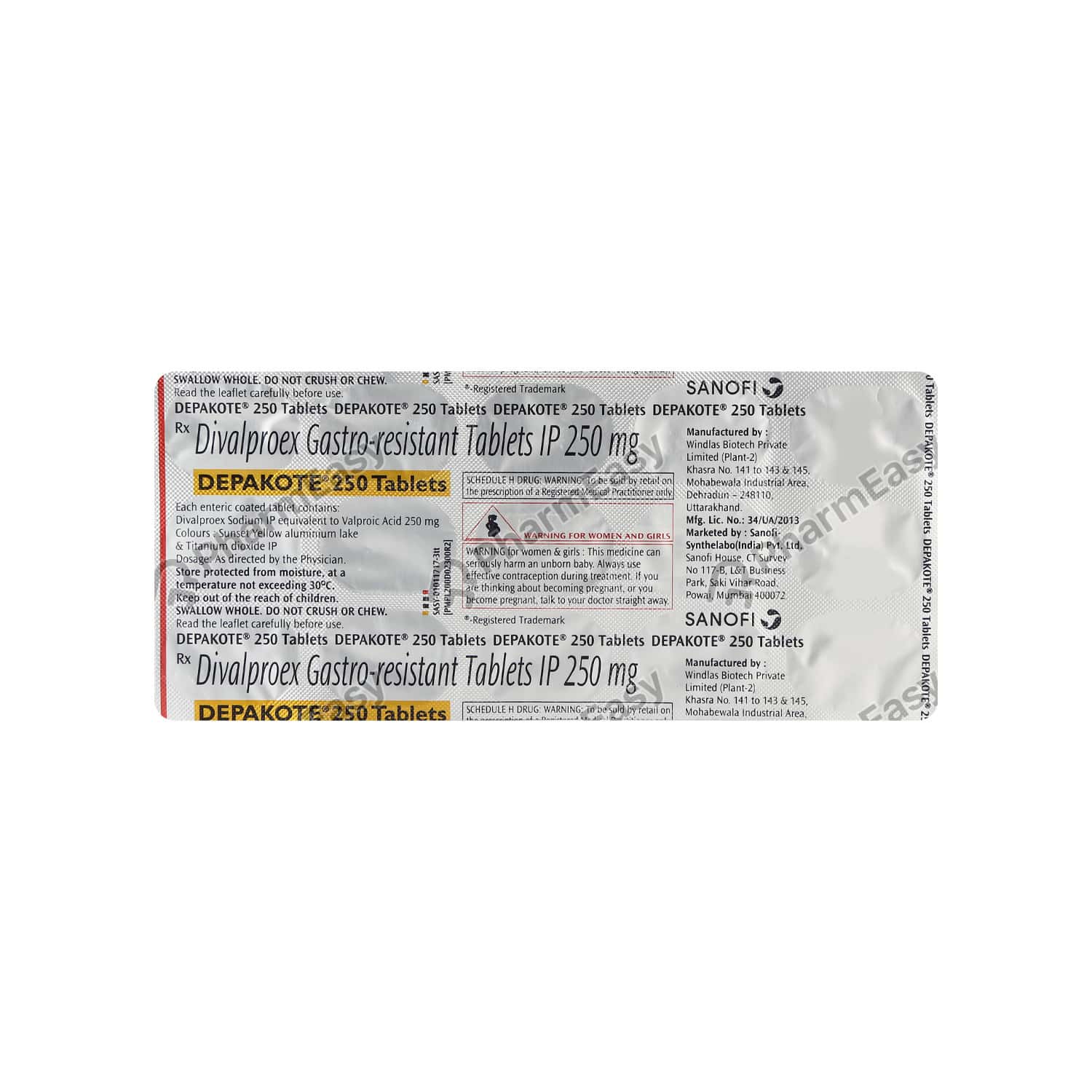 Buy Depakote 250 MG Tablet (15) Online at Flat 18% OFF* | PharmEasy