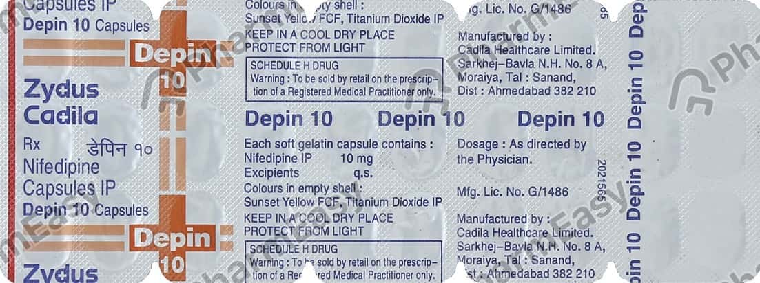 Depin 10 MG Capsule (30): Uses, Side Effects, Price & Dosage | PharmEasy