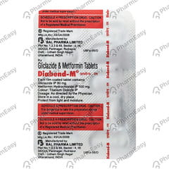 Diabend M Strip Of 10 Tablets: Uses, Side Effects, Price & Dosage ...