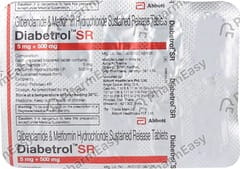 Diabetrol Sr Strip Of 10 Tablets: Uses, Side Effects, Price & Dosage ...