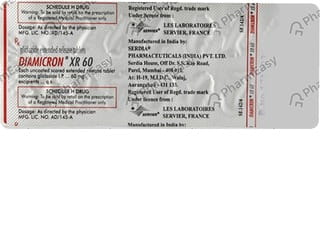 Diamicron Xr 60 MG Tablet (14): Uses, Side Effects, Price, Dosage ...