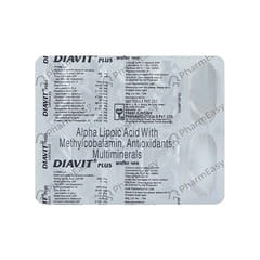 Buy Diavit Plus Strip Of 10 Capsules Online at Flat 18% OFF* | PharmEasy