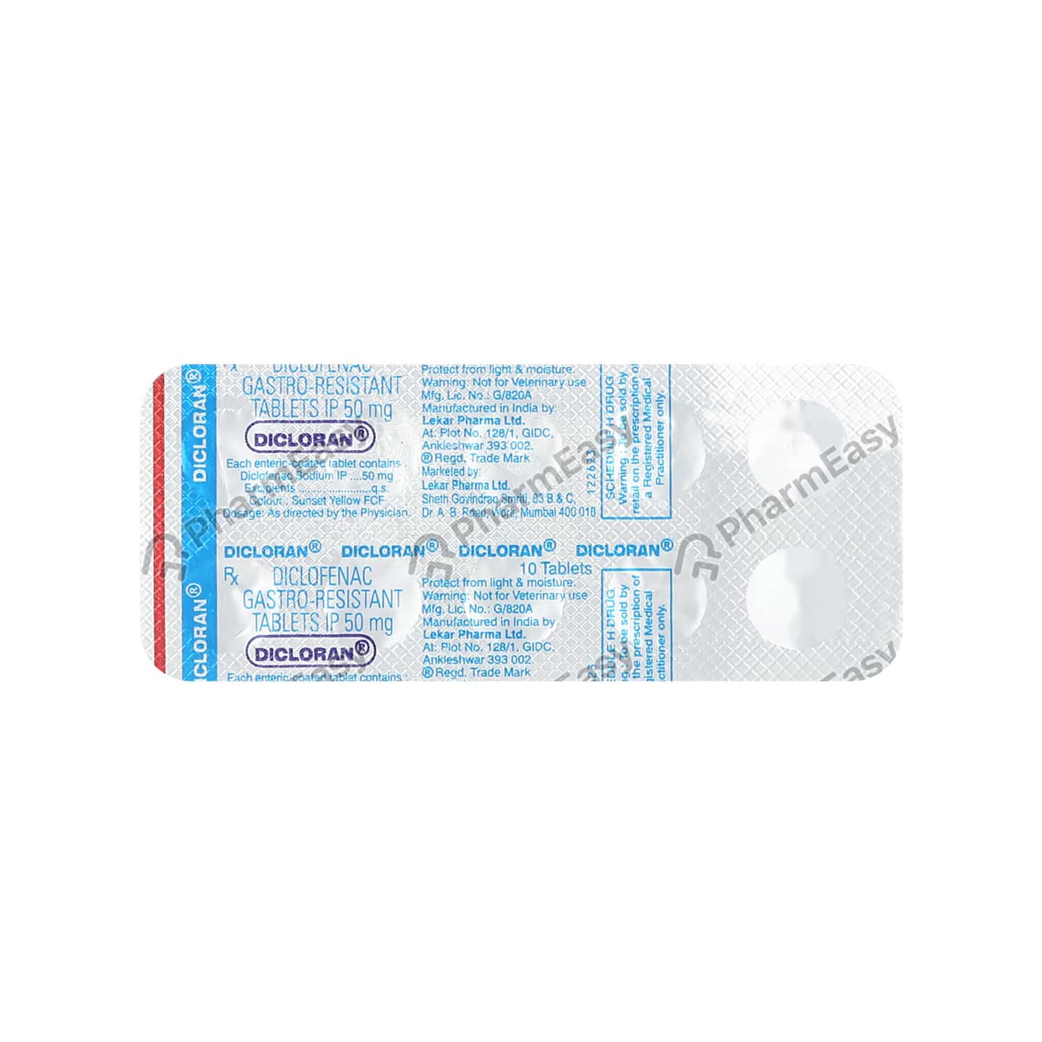 Buy Dicloran 50mg Strip Of 10 Tablets Online at Flat 18% OFF* | PharmEasy