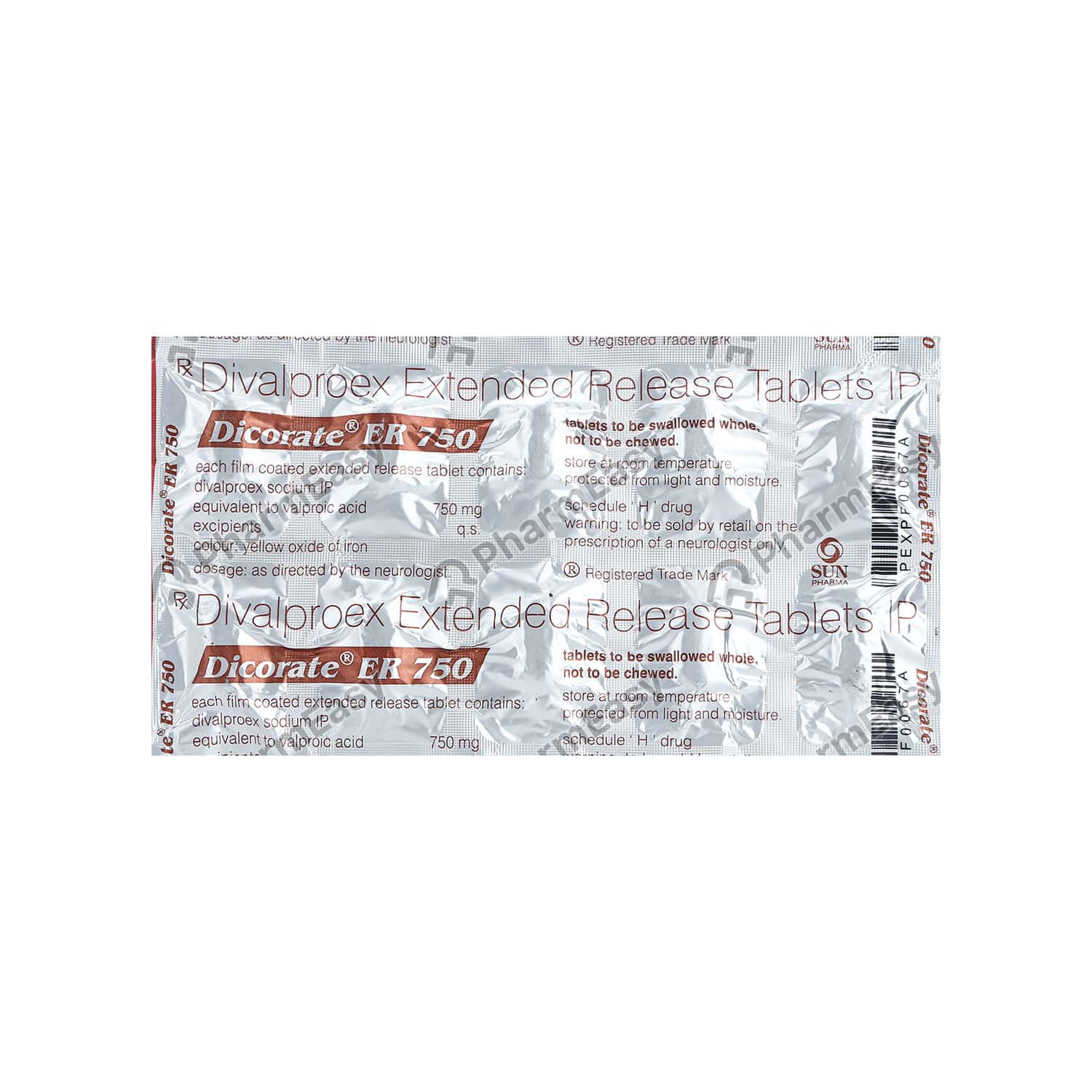 Buy Dicorate Er 750 MG Tablet (10) Online at Flat 18% OFF* | PharmEasy