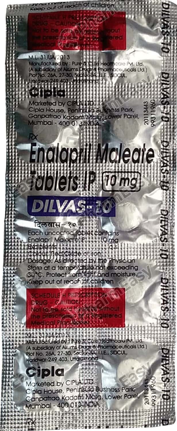 Dilvas 10 MG Tablet (10): Uses, Side Effects, Price & Dosage | PharmEasy