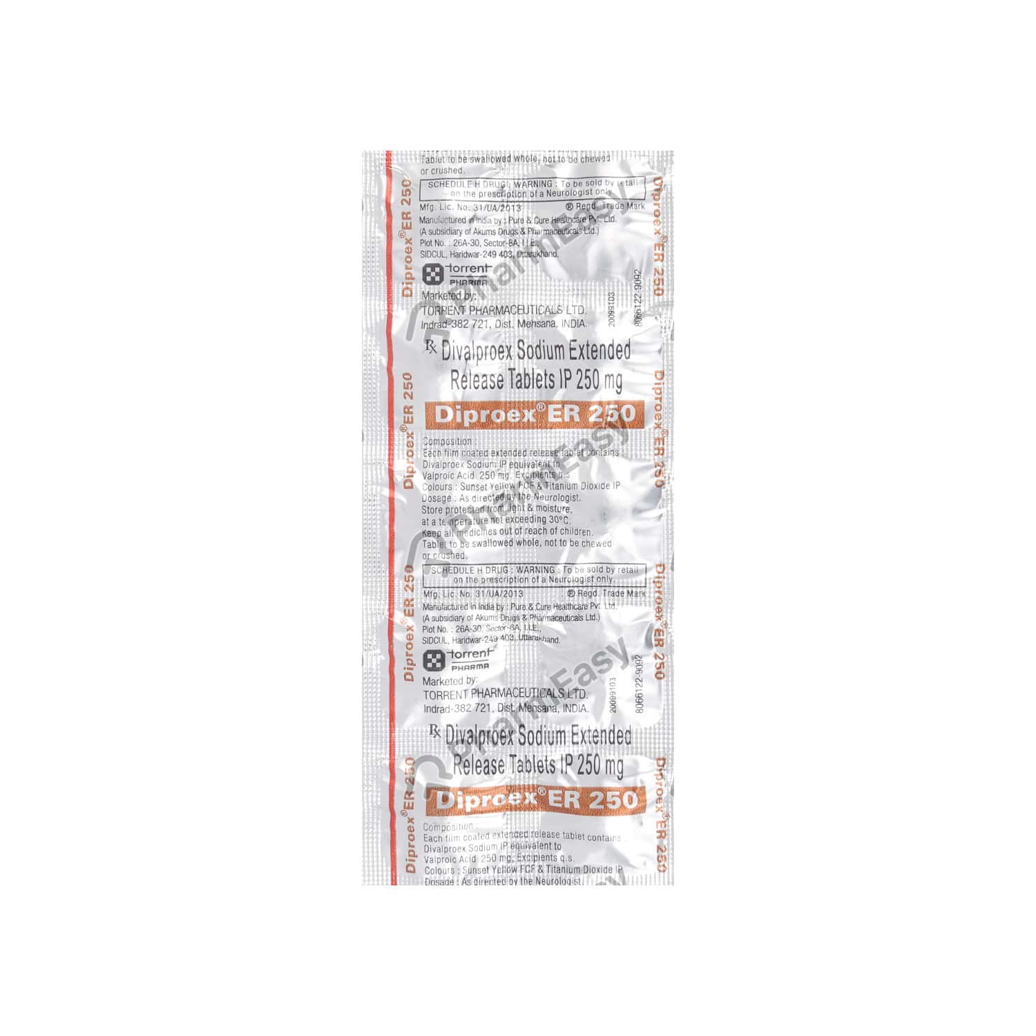 Buy Diproex Er 250 MG Tablet (10) Online at Flat 15% OFF | PharmEasy