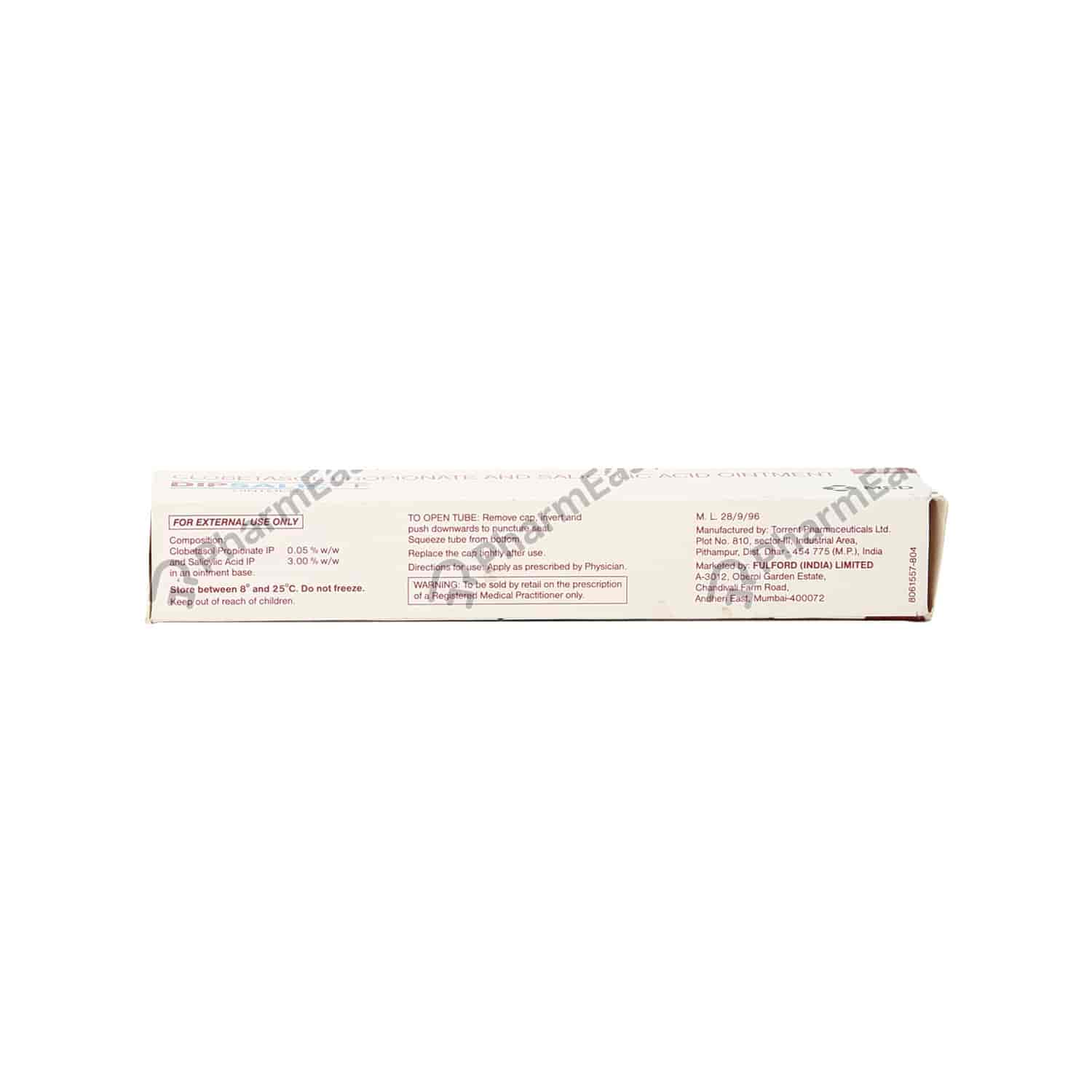Buy Dipsalic F Ointment 20gm Online at flat 15% off | PharmEasy