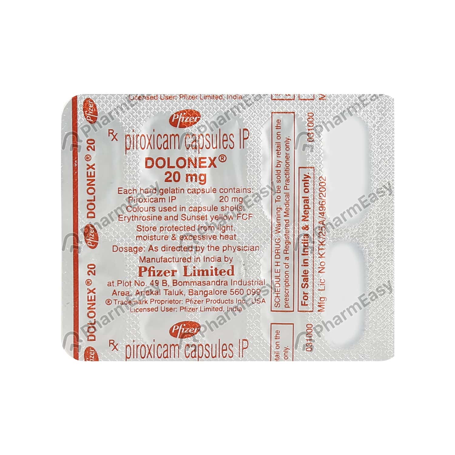 Buy Dolonex Dt 20 MG Capsule (10) Online at Flat 18% OFF* | PharmEasy