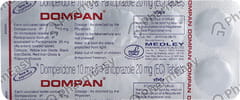 Dompan 10/20mg Strip Of 10 Tablets: Uses, Side Effects, Price & Dosage ...