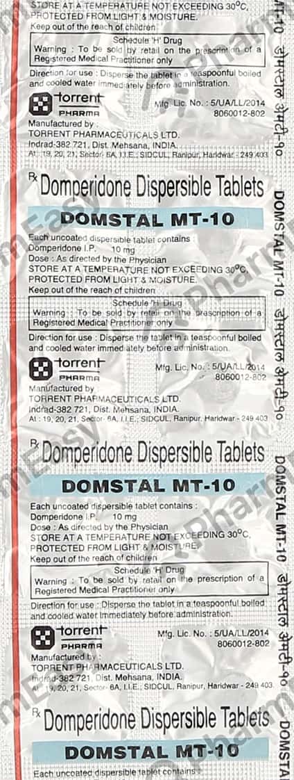 Domstal Mt Dt 10 MG Tablet (10): Uses, Side Effects, Price & Dosage ...