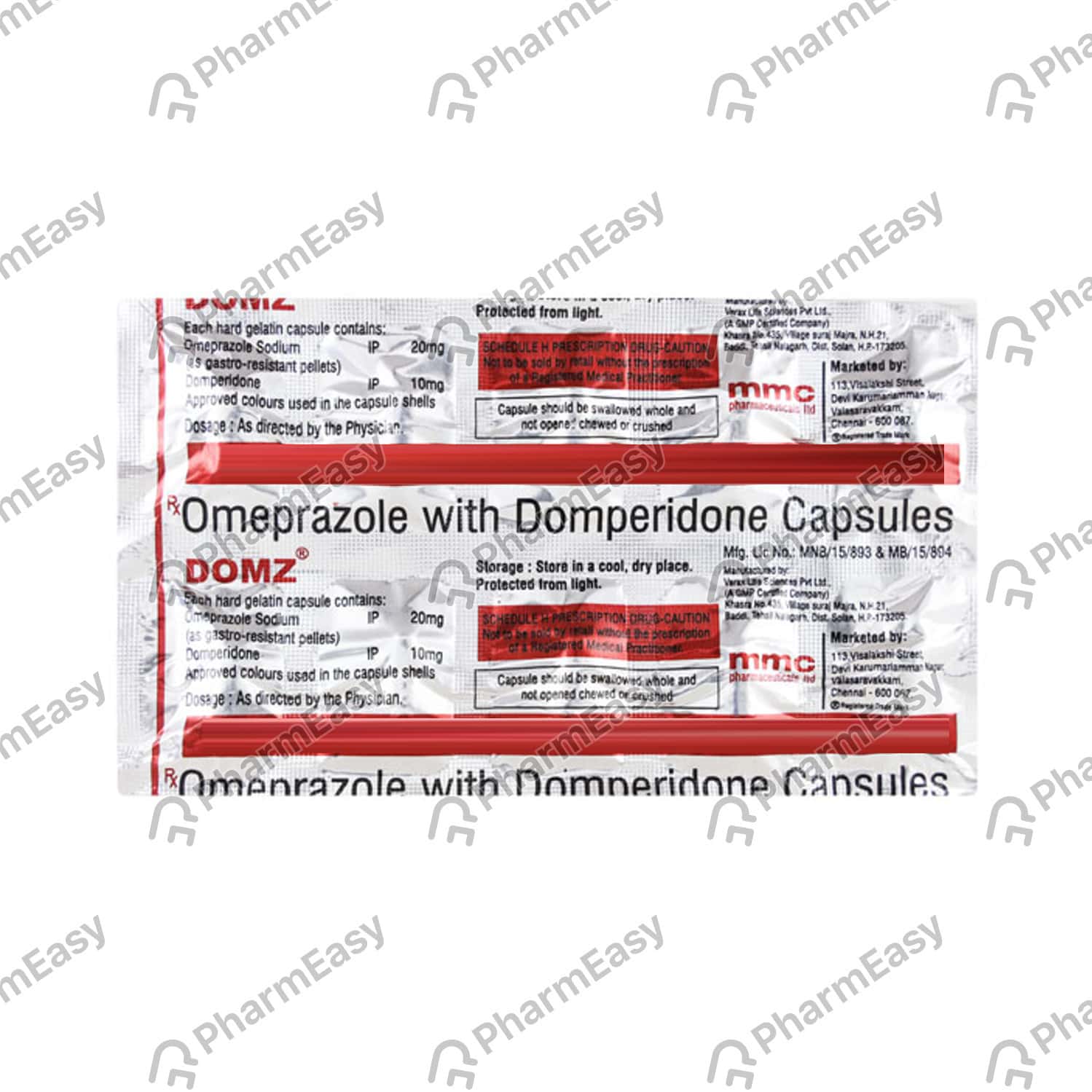 Domz Strip Of 10 Capsules: Uses, Side Effects, Price & Dosage | PharmEasy