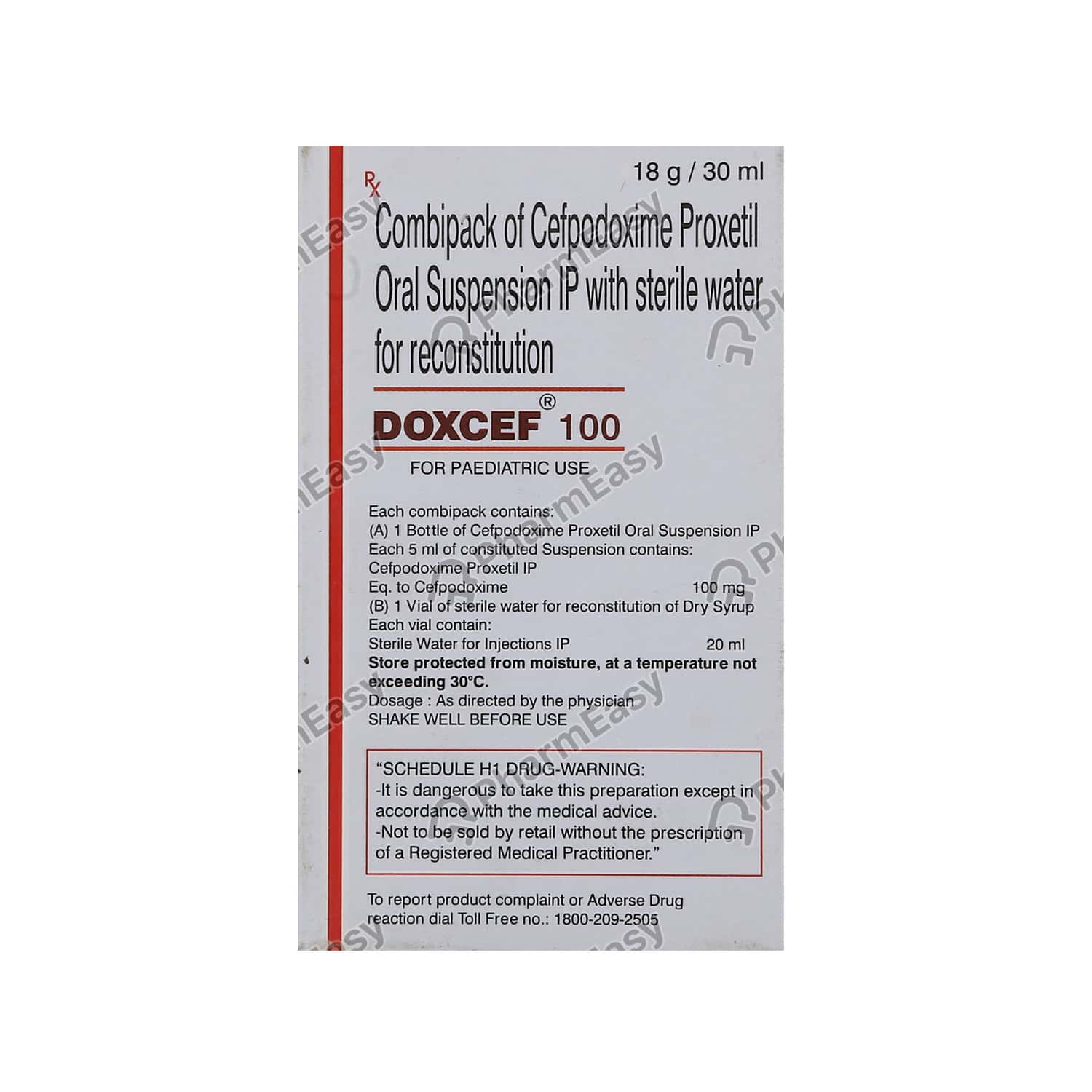 Doxcef 100 MG Dry Syrup (30) - Uses, Side Effects, Dosage, Composition ...