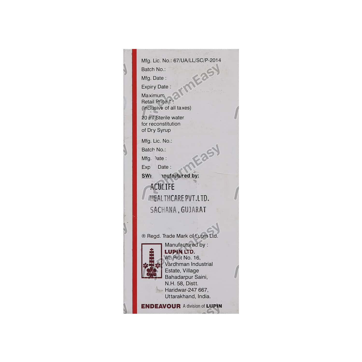 Doxcef 100 MG Dry Syrup (30) - Uses, Side Effects, Dosage, Composition ...