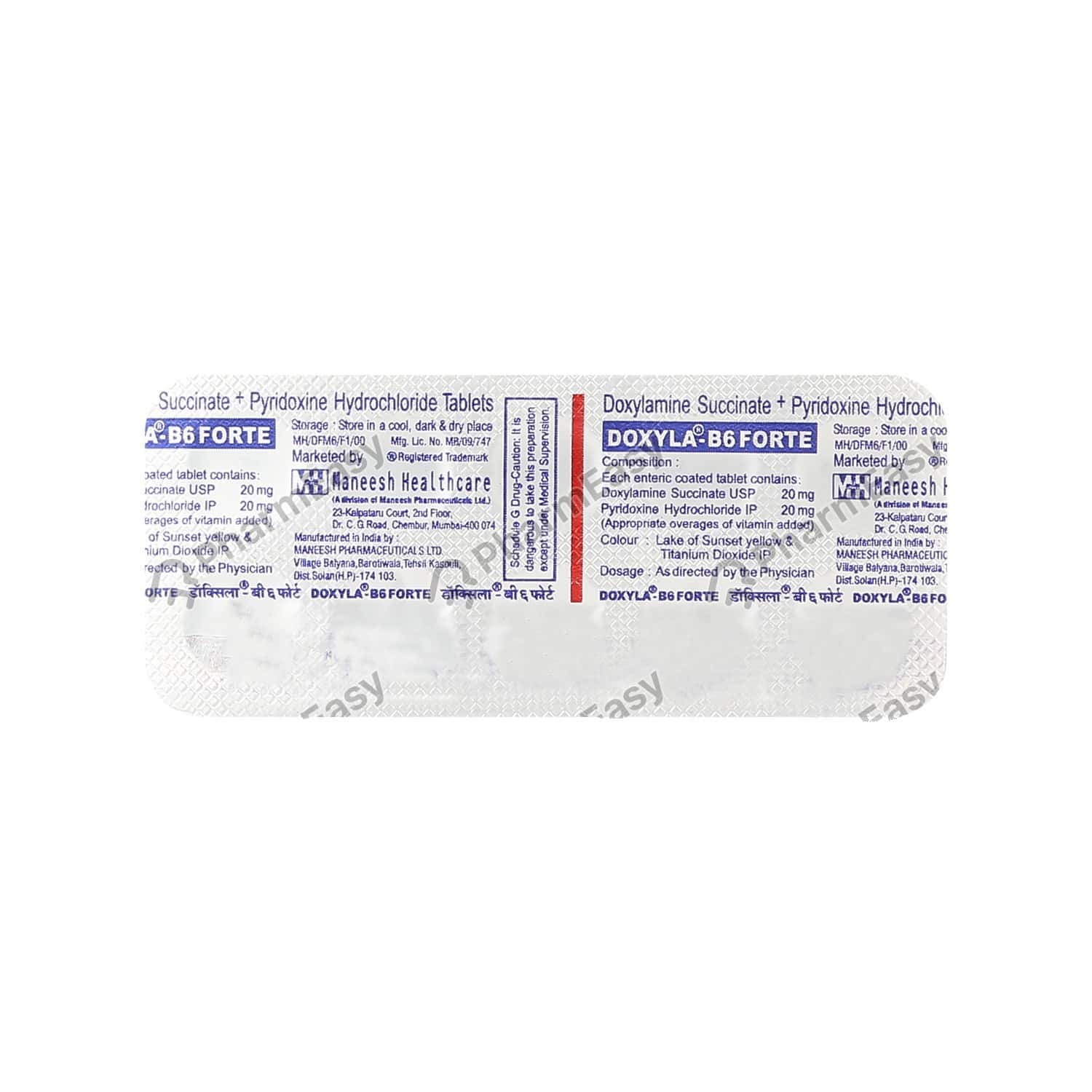 Buy Doxyla B6 Forte Strip Of 10 Tablets Online at Flat 18% OFF* | PharmEasy