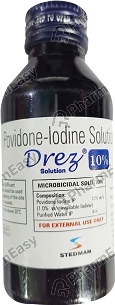 Drez 10 %W/V Skin Solution (100): Uses, Side Effects, Price & Dosage ...