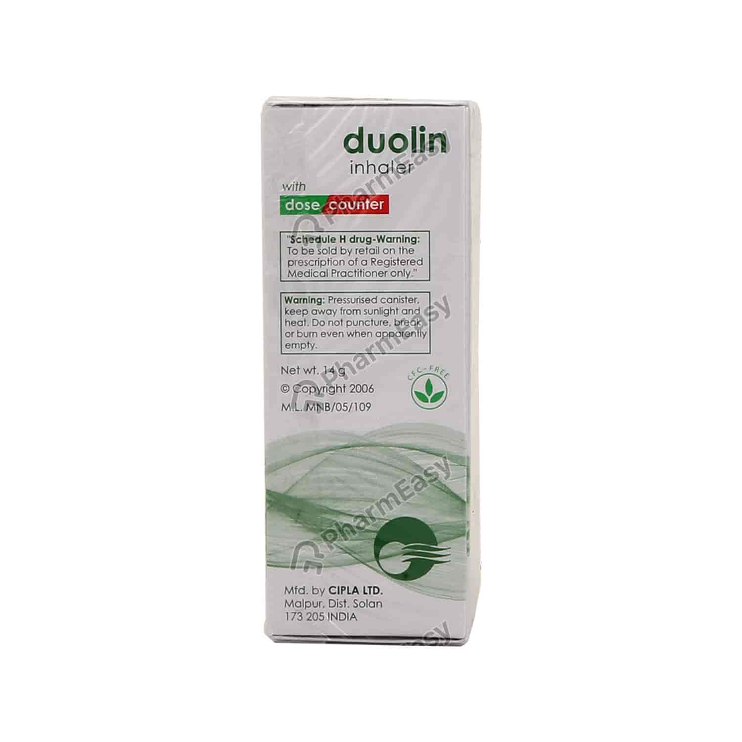Buy Duolin Inhaler 200md Online at Flat 18% OFF* | PharmEasy