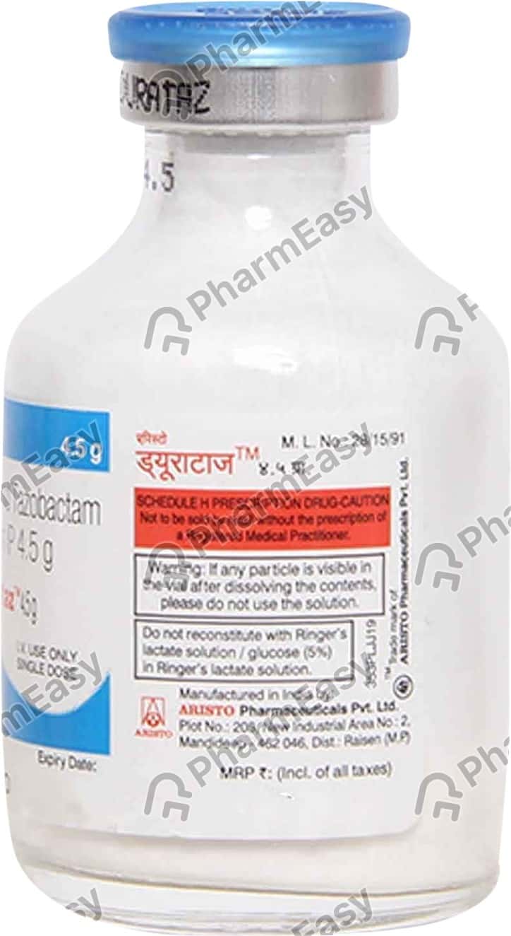 Durataz 4.5gm Dry Vial Of 1 Powder For Injection: Uses, Side Effects ...