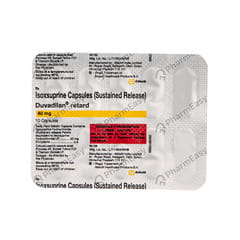 Duvadilan 40 MG Capsule (10) - Uses, Side Effects, Dosage, Composition ...