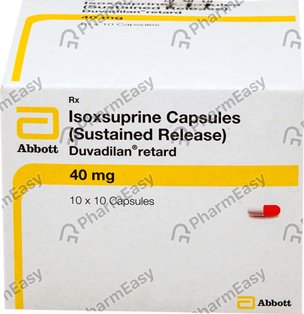 Duvadilan Retard 40 MG Capsule (10): Uses, Side Effects, Price & Dosage ...
