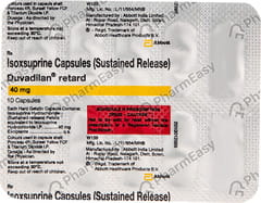 Duvadilan Retard 40 MG Capsule (10): Uses, Side Effects, Price & Dosage ...