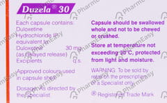 Buy Duzela 30 MG Capsule (10) Online & Save Up to 24% at PharmEasy
