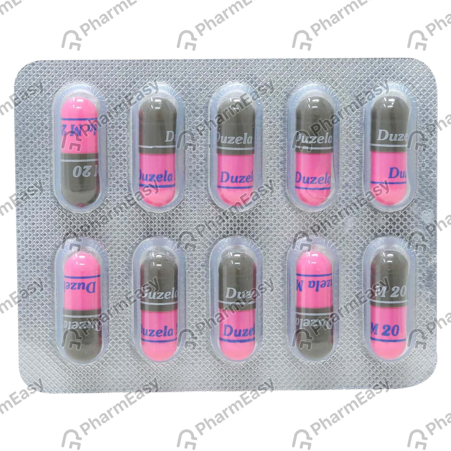 Duzela M 20mg Strip Of 10 Capsules: Uses, Side Effects, Price & Dosage ...