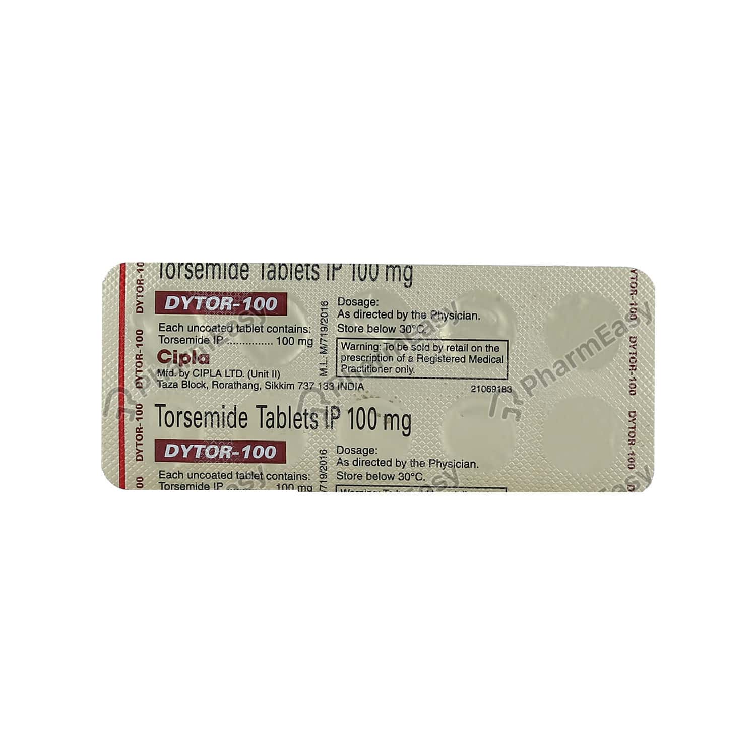 Dytor 100 MG Tablet (10) - Uses, Side Effects, Dosage, Composition ...