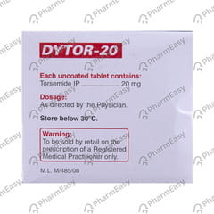Dytor 20 MG Tablet (10): Uses, Side Effects, Price & Dosage | PharmEasy