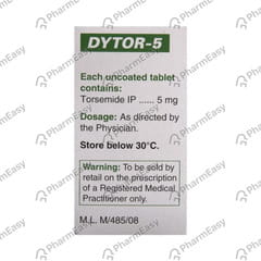 Dytor 5 MG Tablet (10): Uses, Side Effects, Price & Dosage | PharmEasy
